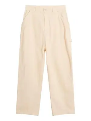 Drole De Monsieur Baggy Velvet Trousers - Ecru