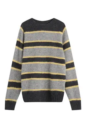 Howlin' Howlin By Morrison Absolute Belter Stripe Jumper Charcoal
