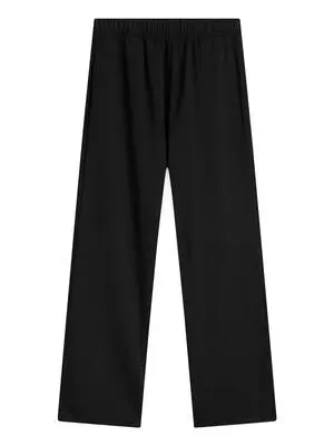 LES TIEN Heavyweight Fleece Puddle Pant - Jet Black