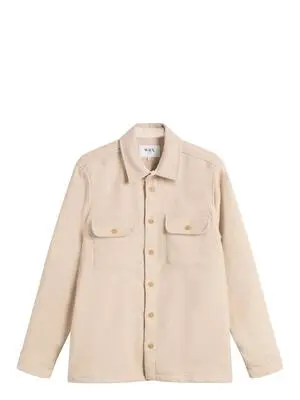 WAX LONDON Lomond Thick Wool Blend Overshirt - Natural