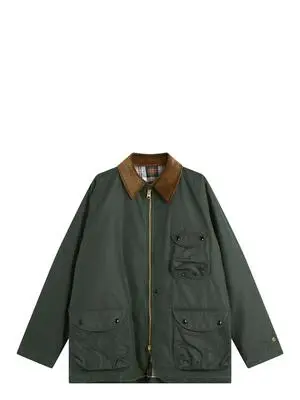 DRAKE'S Waxed Coverall Jacket - Emerald Green