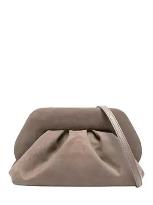 THEMOIRE Tia Ruched Clutch - Brown