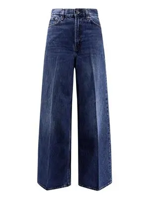 TOTEME Wide Leg Organic Cotton Jeans - Blue