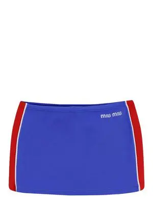 Miu Miu Recycled Polyamide Mini Skirt - Blue