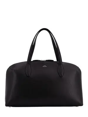 TOTEME Hammered Leather Handbag - Black