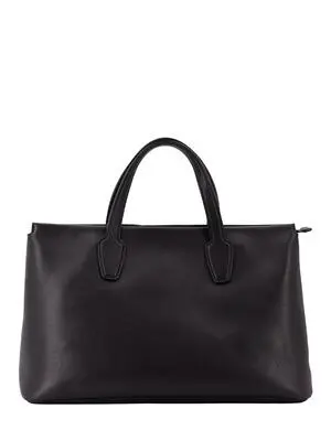 THE ROW Marcel Leather Handbag - Black