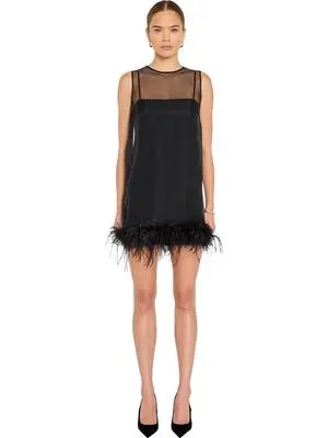 Amanda Uprichard Minnie Silk Organza Mini Dress - Black