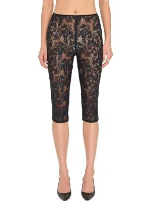 Amanda Uprichard Nico Lace Capri Pants - Black