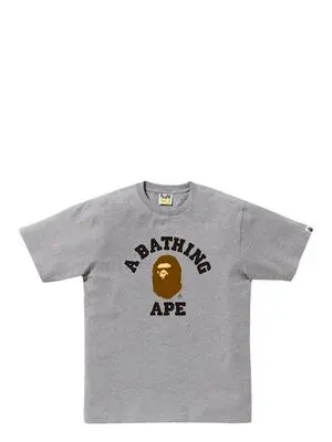 A BATHING APE College Tee Shirt - Gray