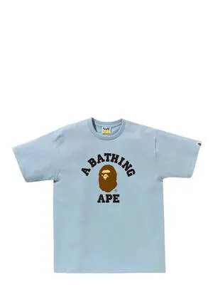 A BATHING APE College Tee Shirt - Blue/sax