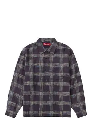 Supreme Woven Plaid Shirt - Washed Navy Blue