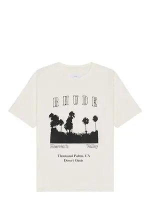 Rhude Thousand Palms Tee Shirt - Vintage White