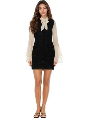 ALEXIA ADMOR Lila Tweed Mini Dress - Black