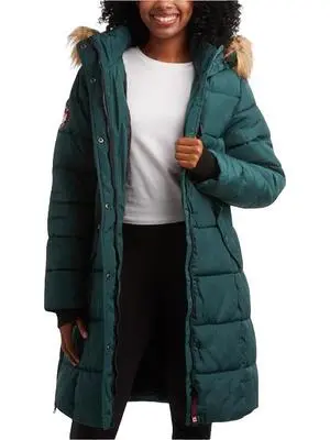 CANADA WEATHER GEAR Heavyweight Long Parka Jacket - Ponderosa Green