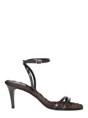 Aera Laura 70mm Vegan Leather Sandals - Chocolate