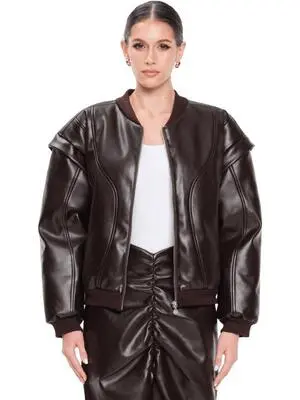 OW Valentina Bomber Jacket - Brown