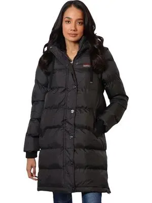 CANADA WEATHER GEAR Long Heavyweight 2 In 1 Puffer Jacket And Vest - Black