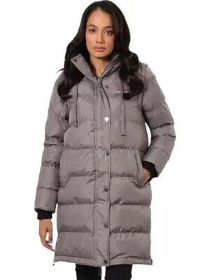 CANADA WEATHER GEAR Long Heavyweight 2 In 1 Puffer Jacket And Vest Stone