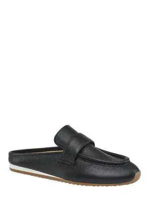 J/SLIDES NYC Paula Leather Mule - Black