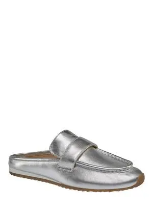 J/SLIDES NYC Paula Leather Mule - Silver
