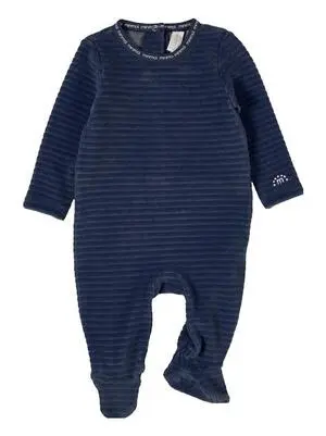 MINIMOI Cotton-rich Drop-needle Footie - Navy