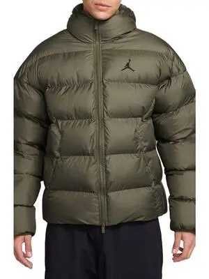 JORDAN Brooklyn Water Repellent Puffer Jacket - Medium Olive/black