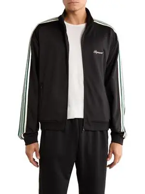 REPRESENT Embroidered Logo Stripe Track Jacket - Jet Black