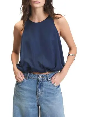 Deluc Leonard Crop Sleeveless Top - Blue
