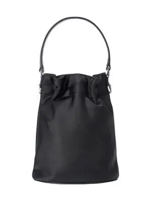 Staud Lila Satin Mini Bucket Bag - Black