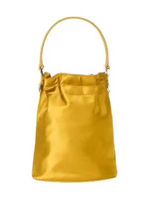 Staud Lila Satin Mini Bucket Bag - Goldenrod