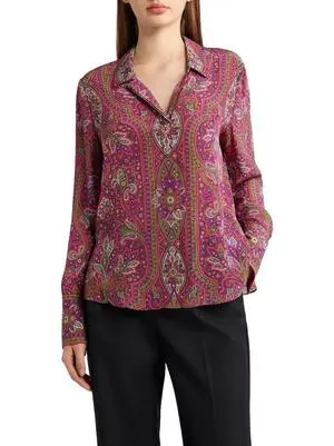 Kobi Halperin Sawyer Paisley Print Woven Shirt - Poppy Multi