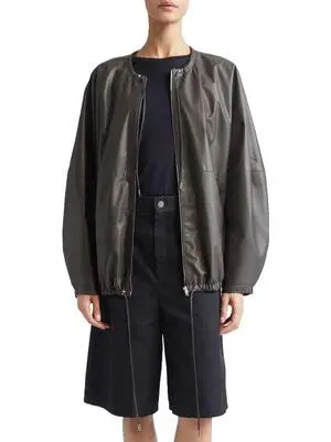 PARTOW Bond Drawstring Leather Jacket