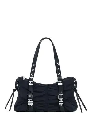 Desigual Ruched Shoulder Bag Black