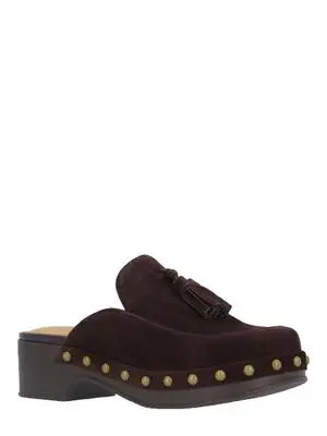 L'AMOUR DES PIEDS Gracen Tassel Clog - Chocolate