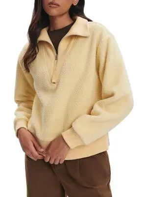 Varley Jaylin High Pile Fleece Half-zip Pullover - Reed Yellow