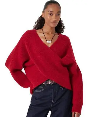 HUSH Betty Wool Blend Sweater - Fiery Red