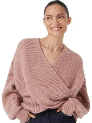 HUSH Betty Wool Blend Sweater - Rosewood Pink