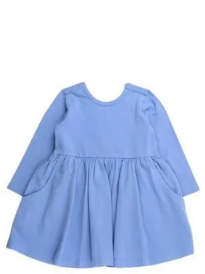 RUFFLEBUTTS Knit Long Sleeve Twirl Dress - Periwinkle Blue