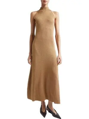 Altuzarra Mitzi Metallic Jersey Dress - Gold