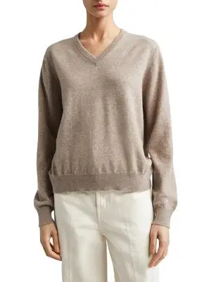 Johnstons Of Elgin Lunan Cashmere V-neck Sweater - Ash