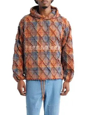 PLEASURES Mystic Flannel Poncho Hoodie - Orange