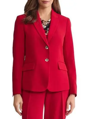 KASPER Two-button Blazer - Fire Red