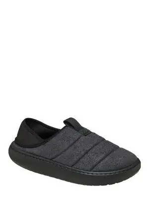 CROCS Classic Vegan Suede Quilted Slip-on Shoe - Black