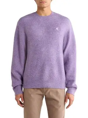 Carhartt Work In Progress Curtis Heathered Crewneck Sweater - Tangled Phlox