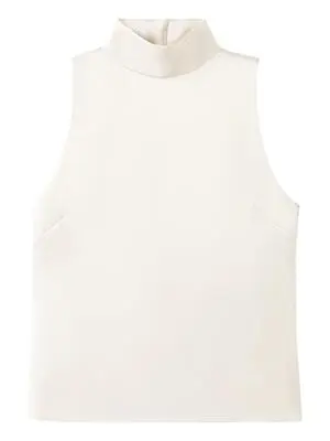 Mango Sleeveless Satin Top - Light Beige