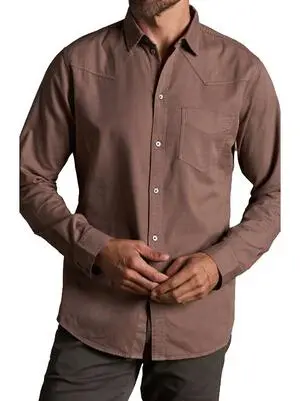 ROAN Ross Heritage Twill Button-up Shirt - Red Rock