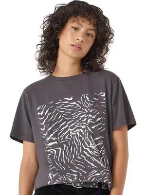 HUSH Metallic Graphic T-shirt - Charcoal Grey