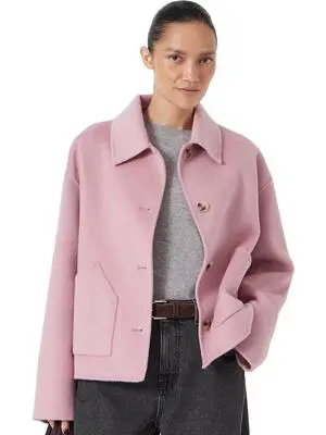 HUSH Pure Wool Double Faced Jacket - Soft Pink