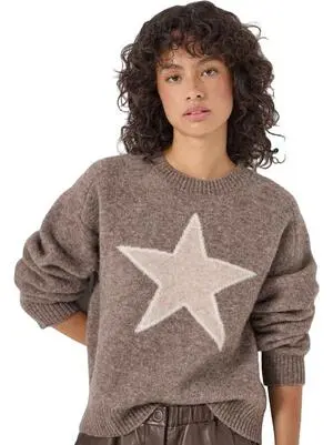 HUSH Star Jacquard Wool Blend Sweater