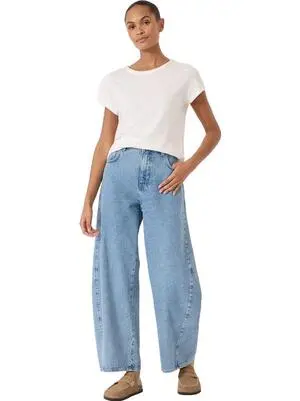 HUSH Bree Horseshoe Barrel Leg Jeans - Classic Blue